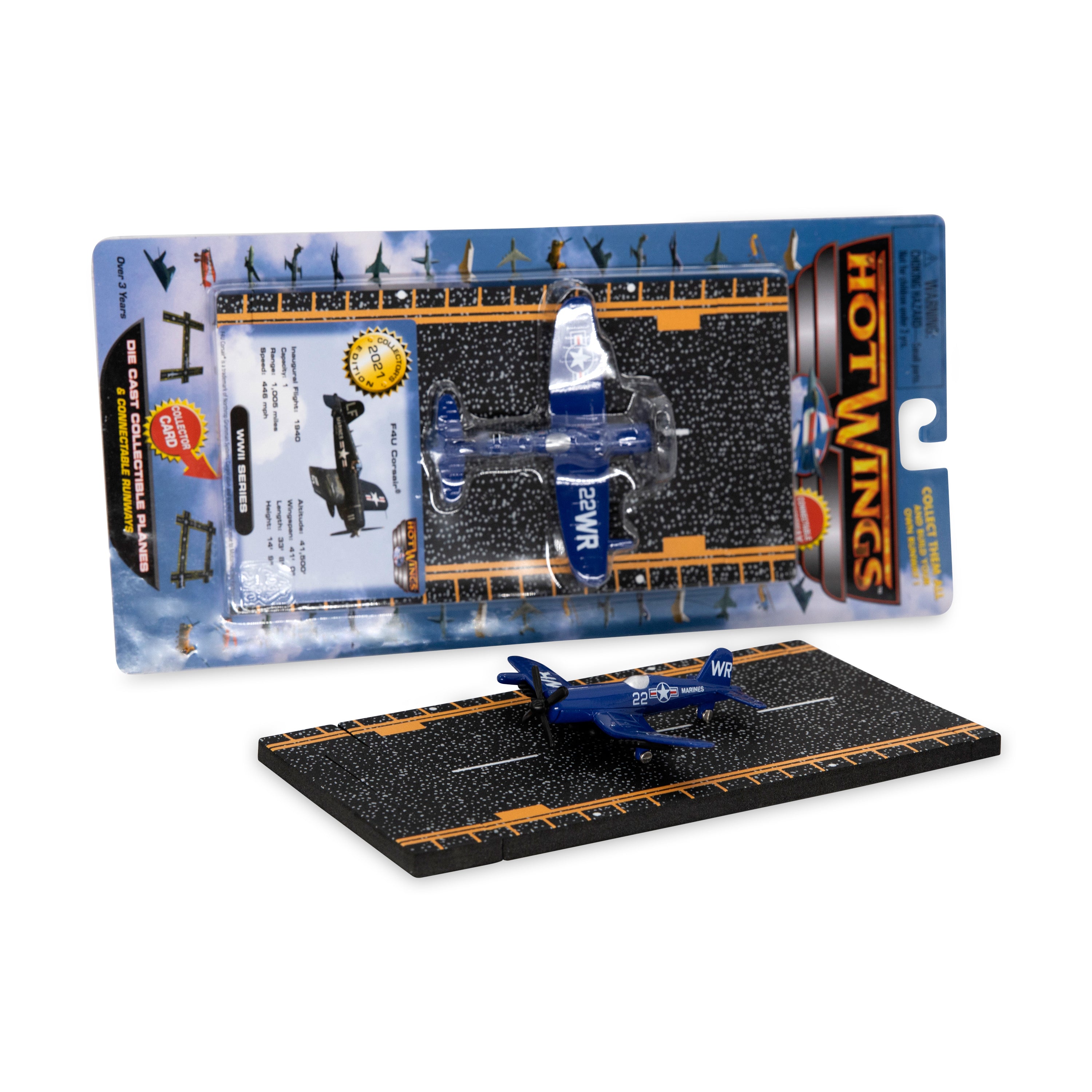 Hot Wings F4U Corsair (Marines) Diecast Metal Model w/Track – Military ...