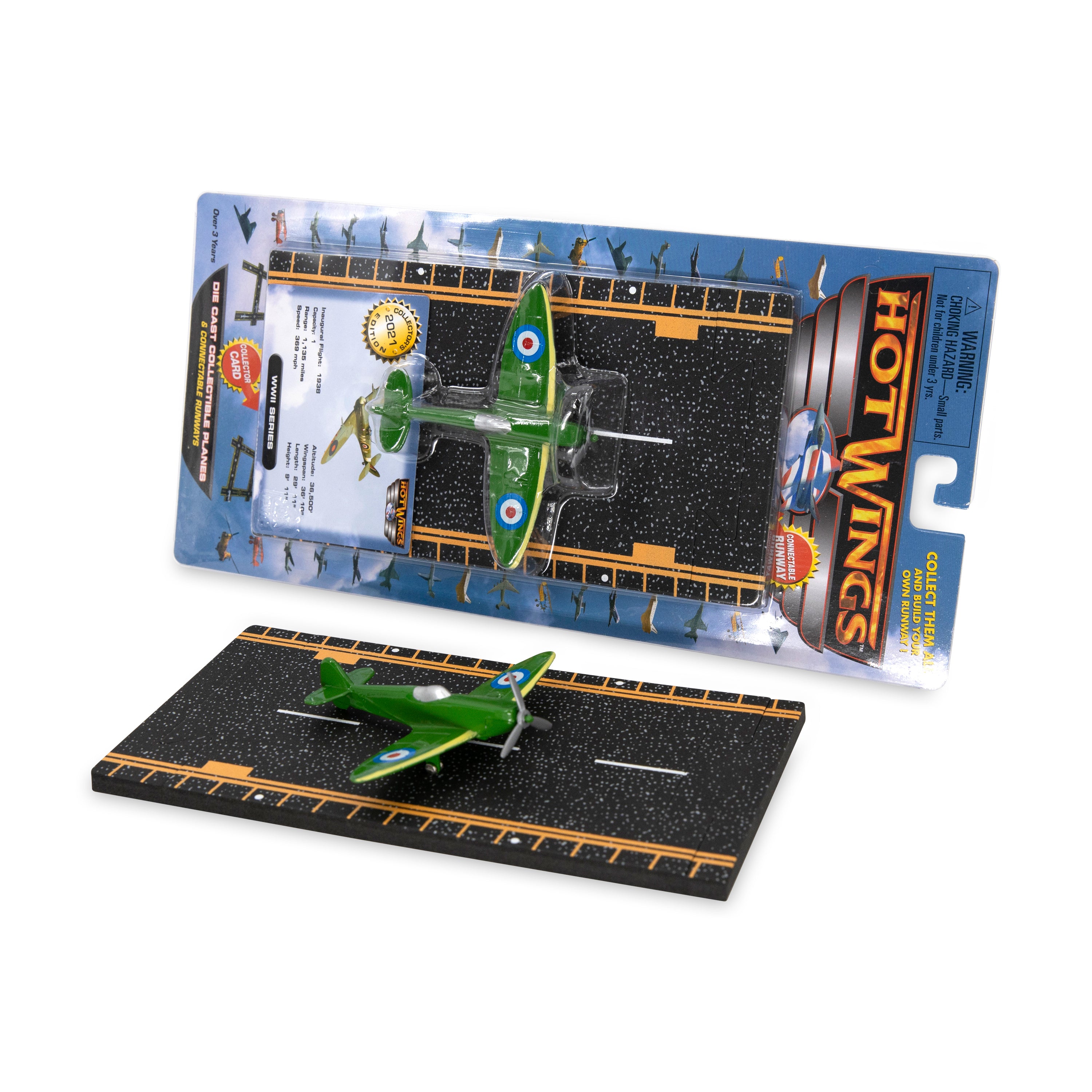 Hot Wings Spitfire Diecast Metal Model w/Track – Military Aviation Museum